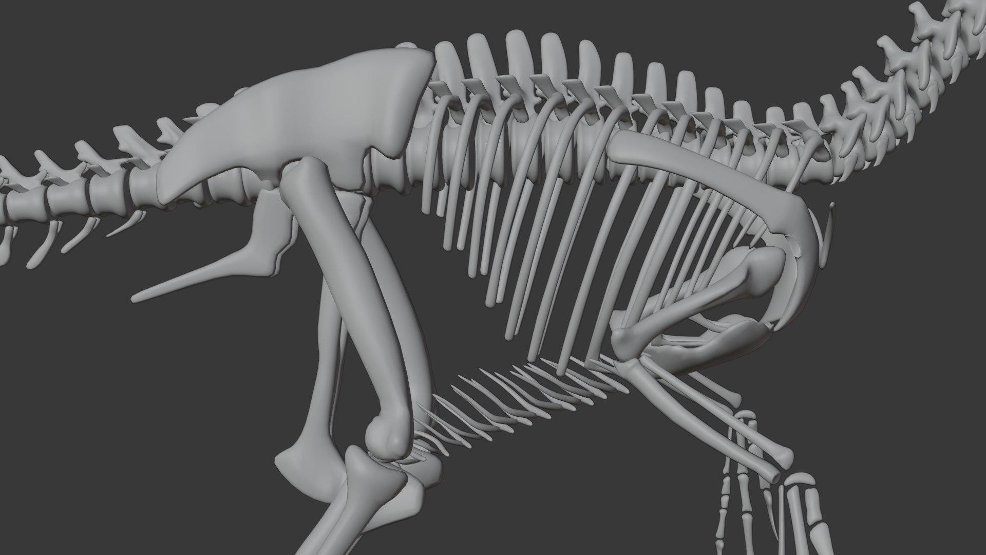 3D Utahraptor Skeleton 3D Model High Detail Prehistoric Dinosaur Asset ...