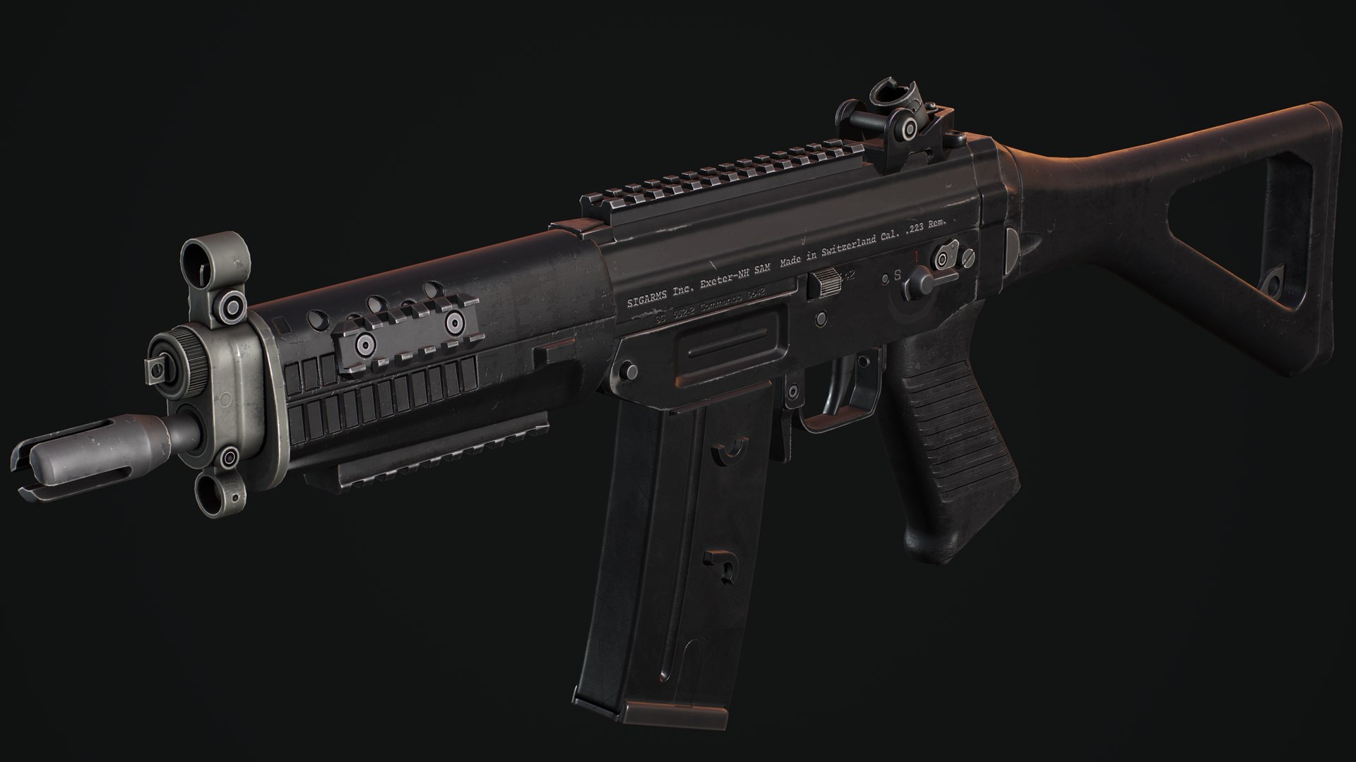 Sig Sg-552 Commando - PBR Game Ready 3D - TurboSquid 1965348