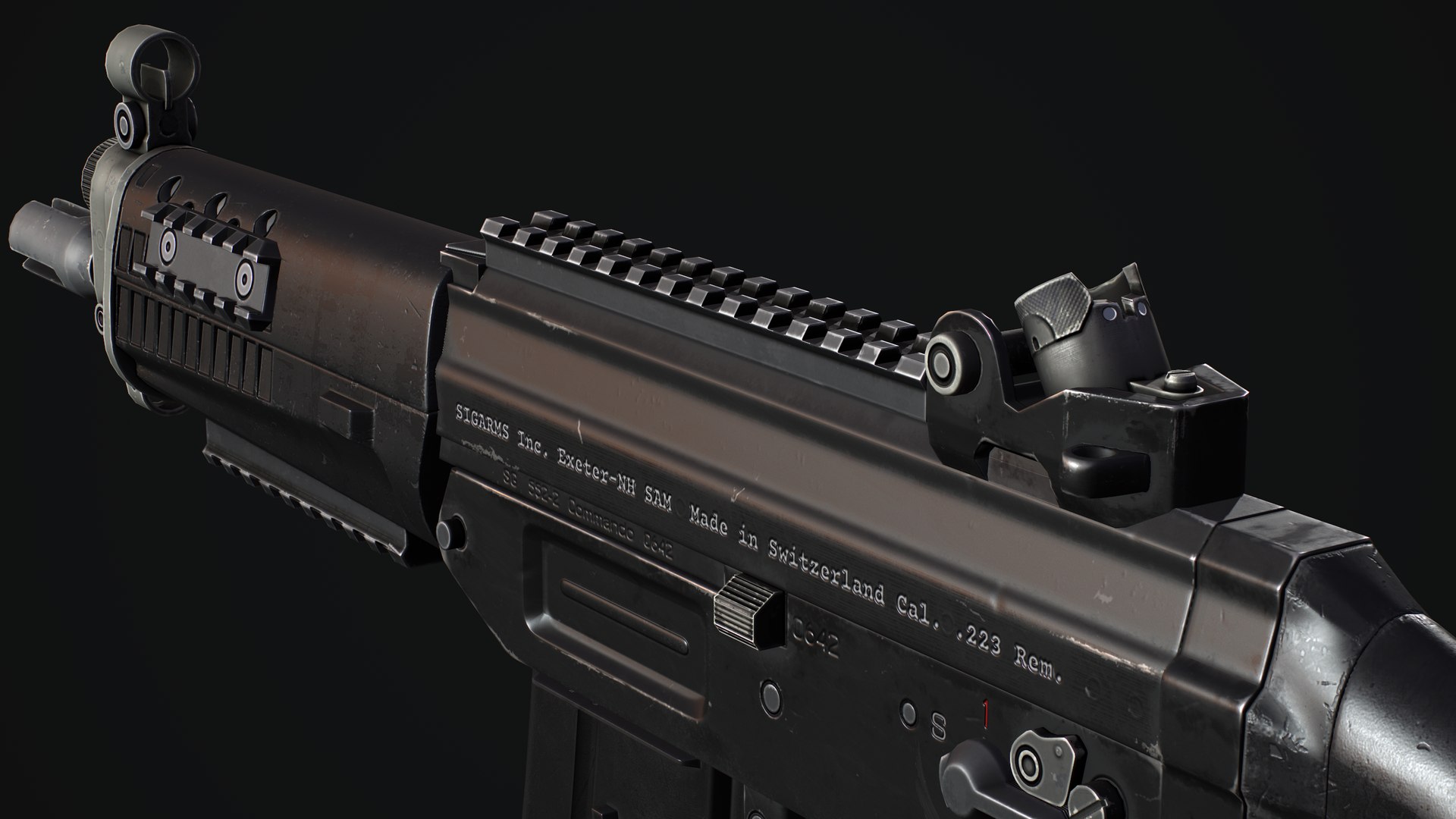 Sig Sg-552 Commando - PBR Game Ready 3D - TurboSquid 1965348