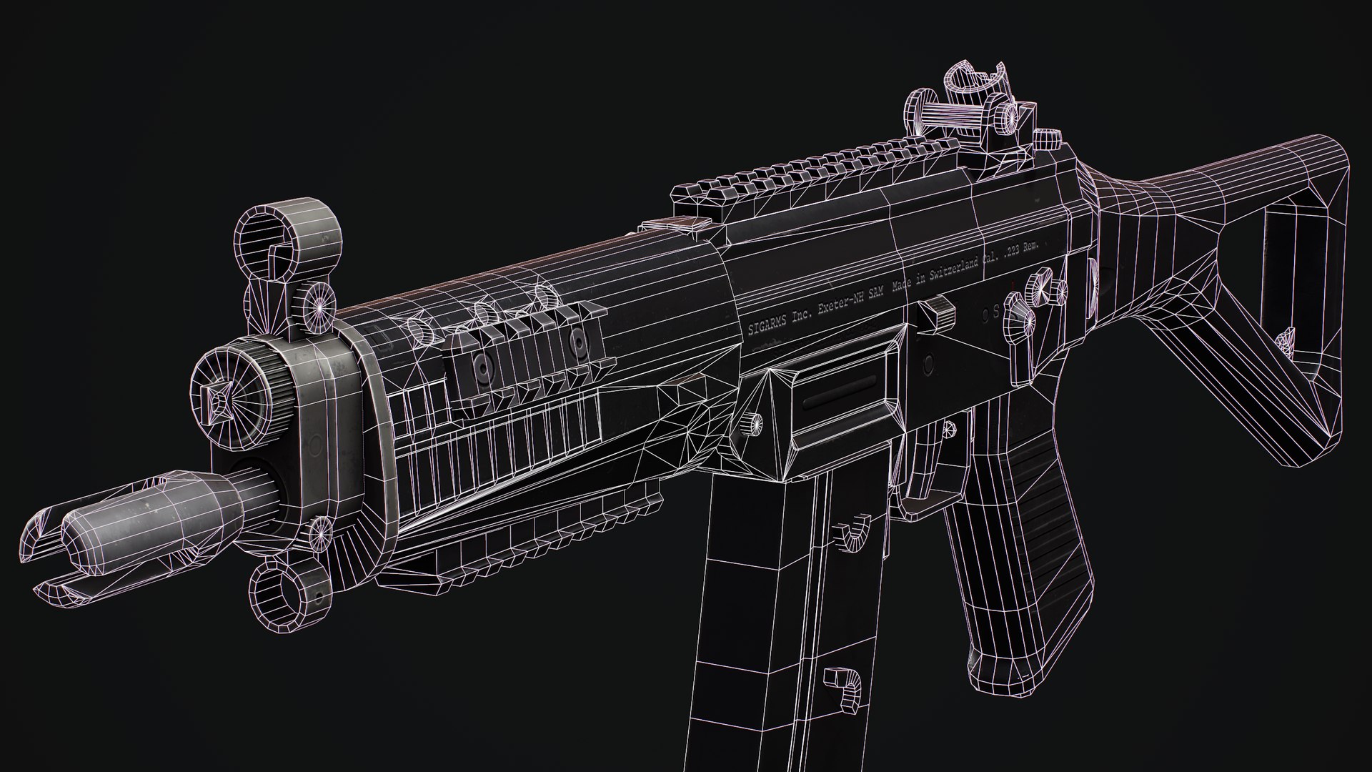 Sig Sg-552 Commando - PBR Game Ready 3D - TurboSquid 1965348