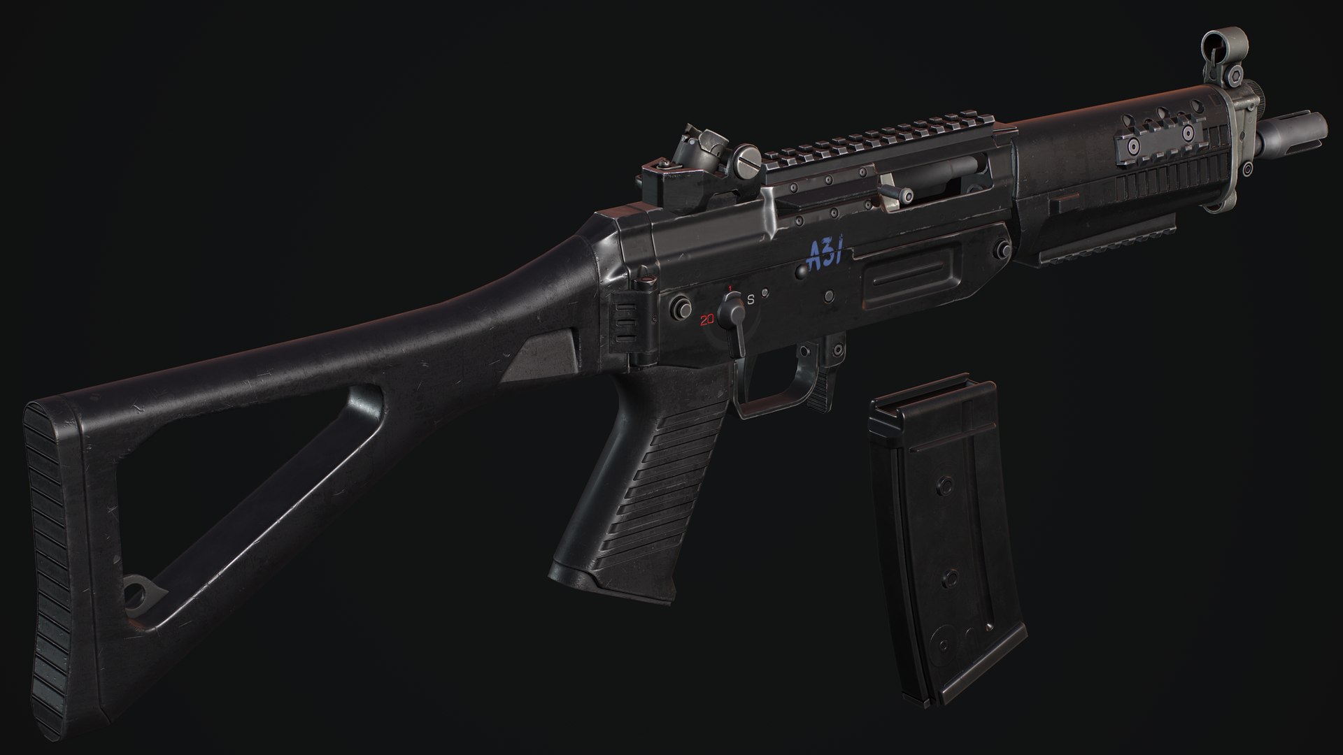 Sig Sg-552 Commando - PBR Game Ready 3D - TurboSquid 1965348