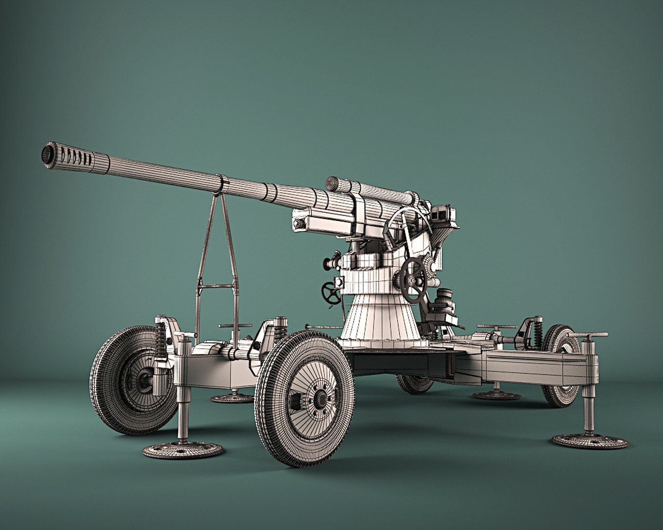 3d 85 Mm Air Gun Model