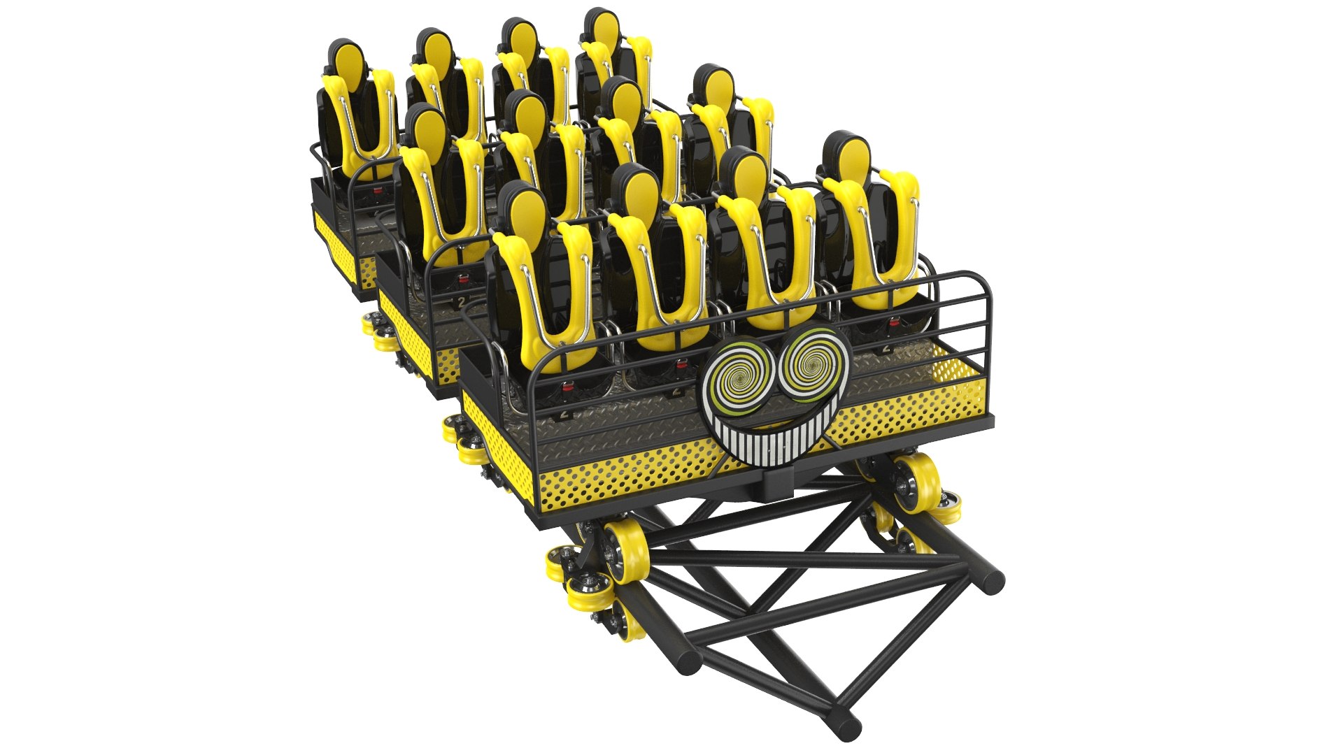 Roller Coaster Wagon Car 3D model - TurboSquid 1912777