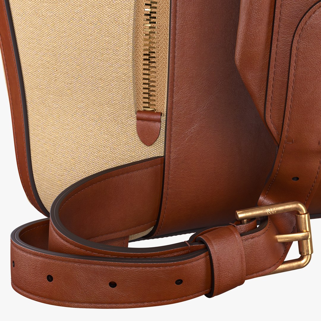 Ralph Lauren Welington Canvas Calfskin Backpack Creta 3D model ...