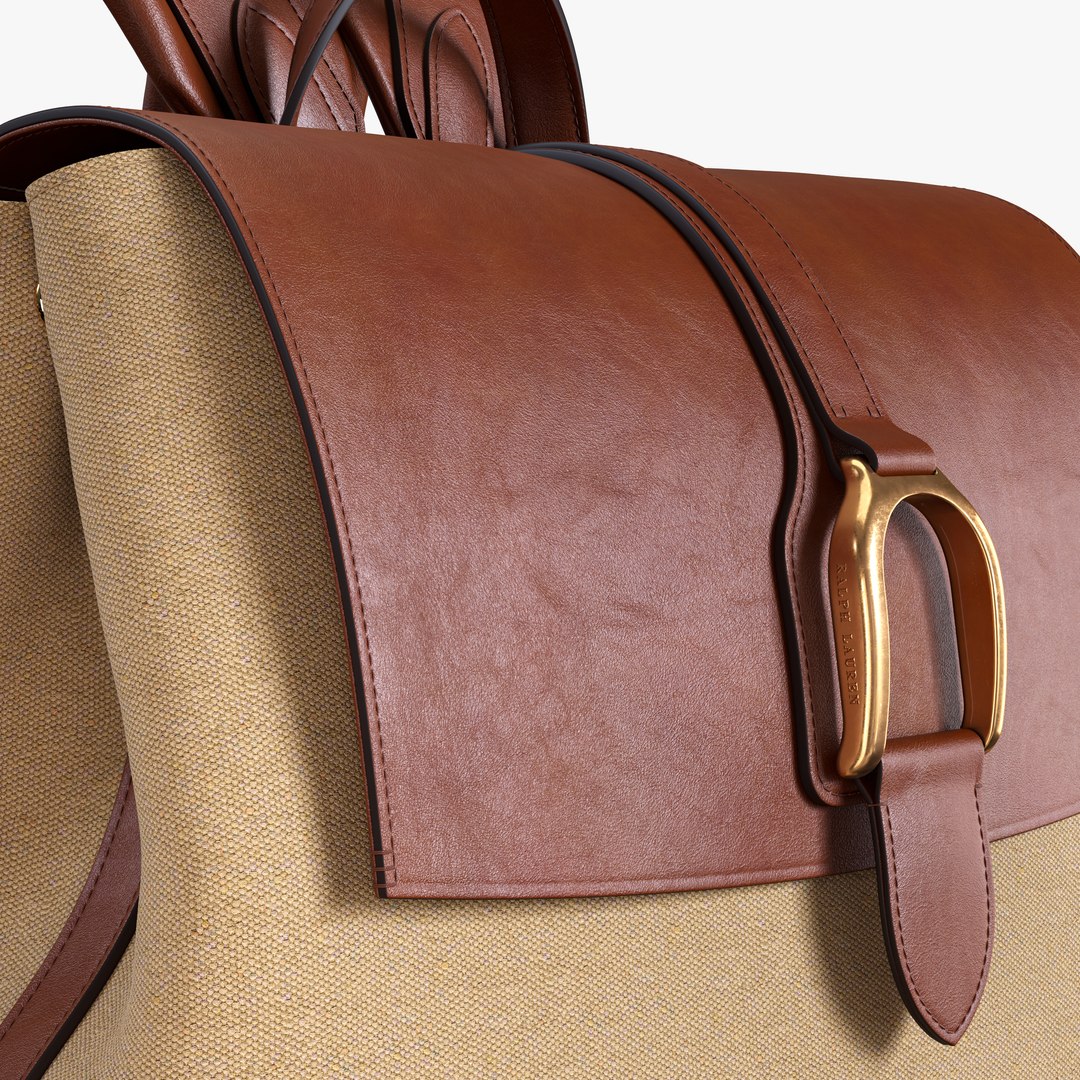 Ralph Lauren Welington Canvas Calfskin Backpack Creta 3D model ...