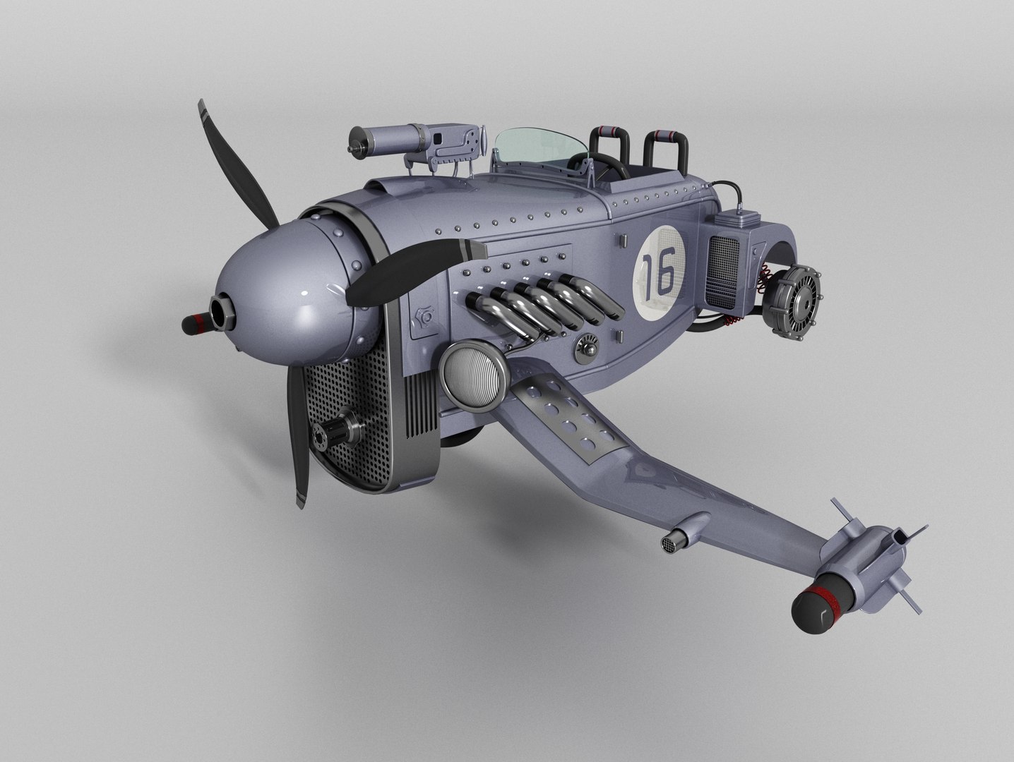 Sci-fi Aircraft Spaceship Design 3D - TurboSquid 2219523