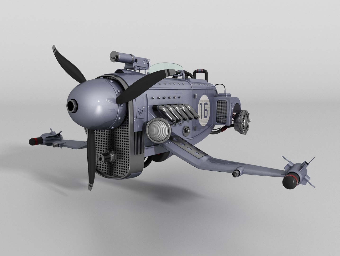 Sci-fi Aircraft Spaceship Design 3D - TurboSquid 2219523