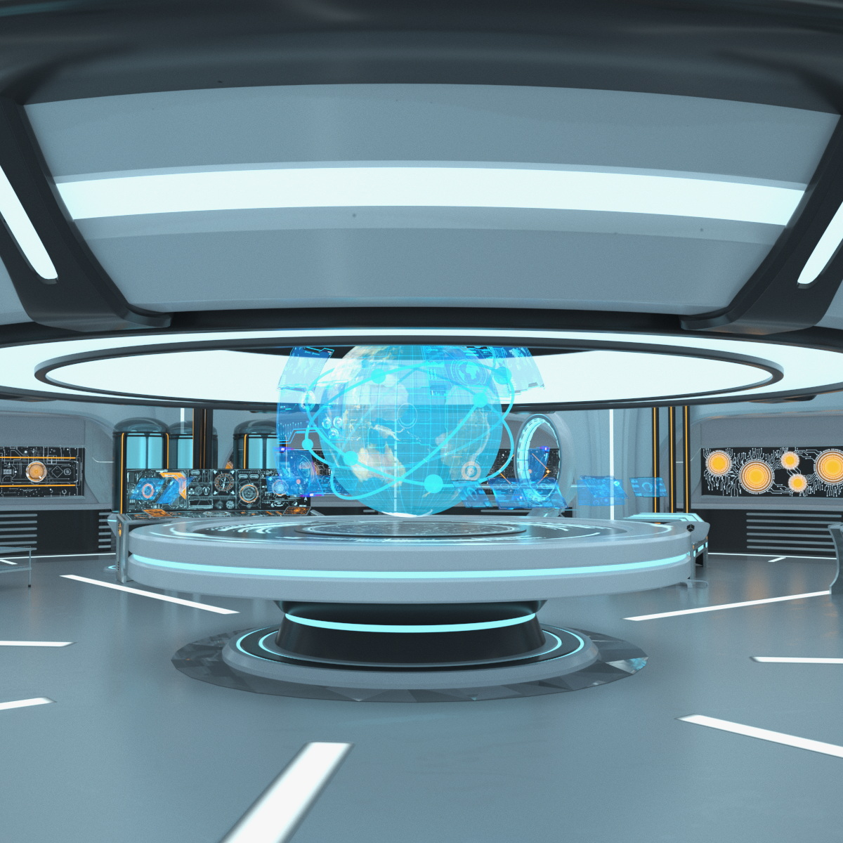 modelo 3d Pantalla de proyector holográfico futurista - TurboSquid 2316274