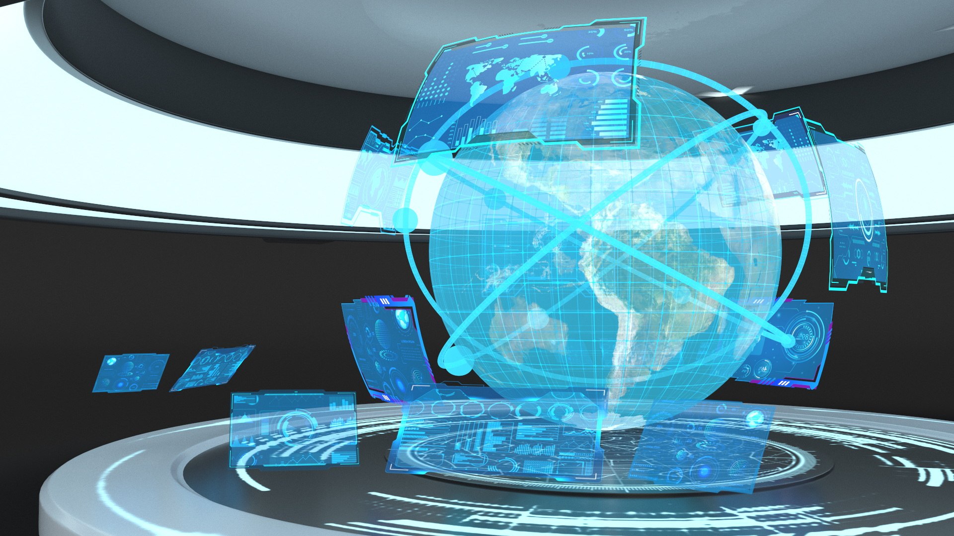 3D Model Futuristic Holographic Projector Display - TurboSquid 2316274