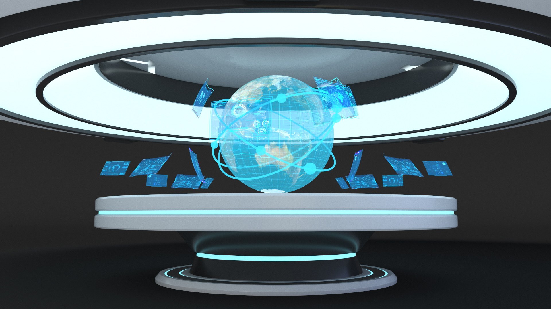 3D Model Futuristic Holographic Projector Display - TurboSquid 2316274