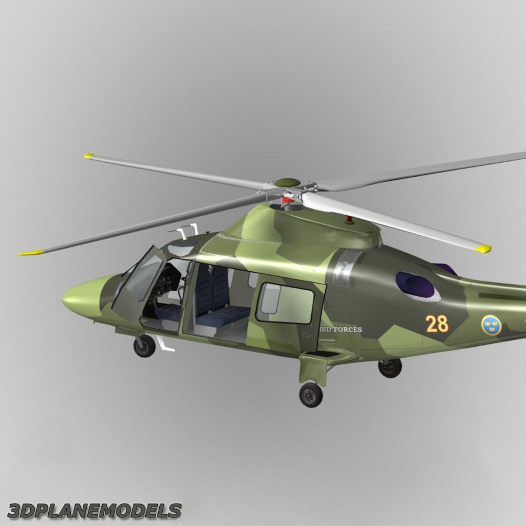 3d Model Agusta A-109e Power Sweden