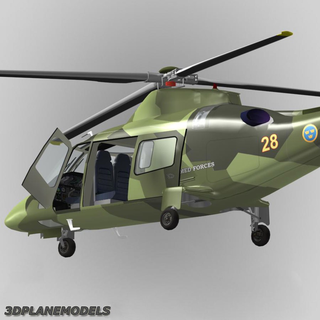 3d Model Agusta A-109e Power Sweden