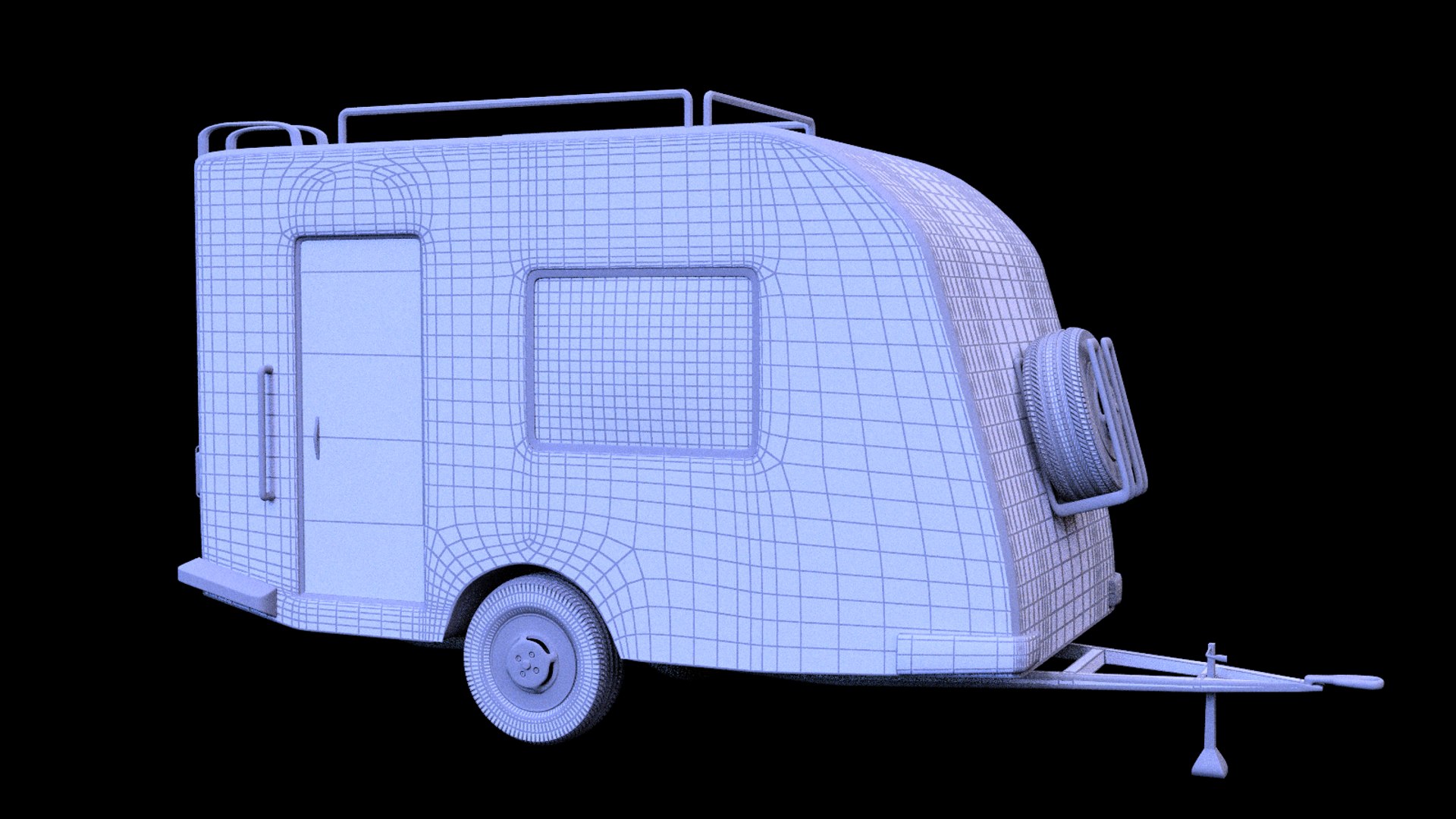 3d Model Travel Caravan