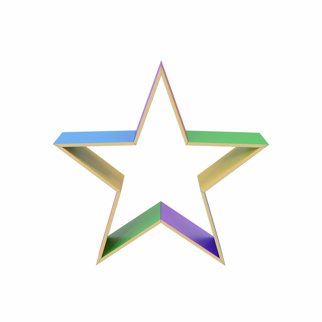 Coloured Star Shape Toy Model - TurboSquid 2284088