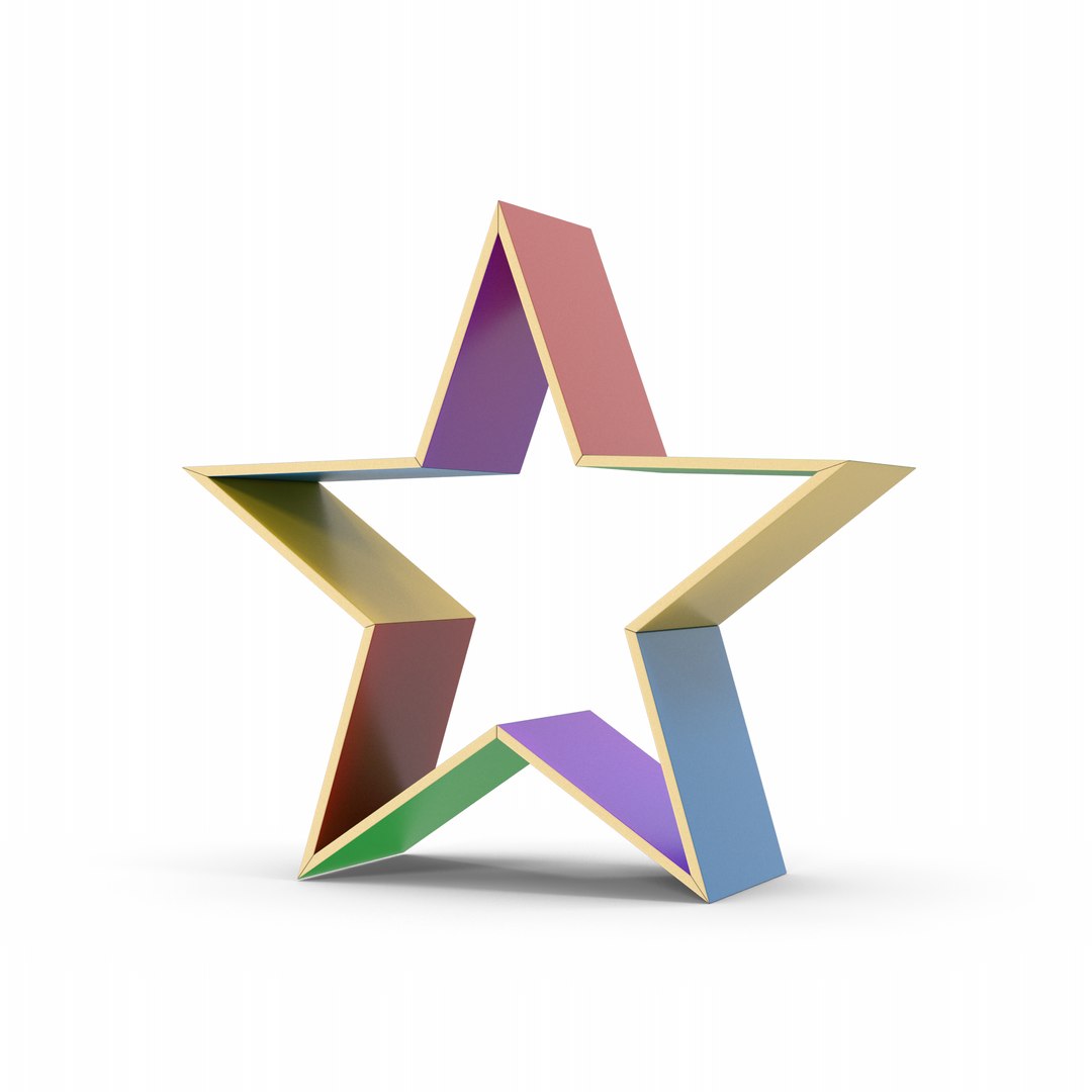 Coloured Star Shape Toy Model - TurboSquid 2284088