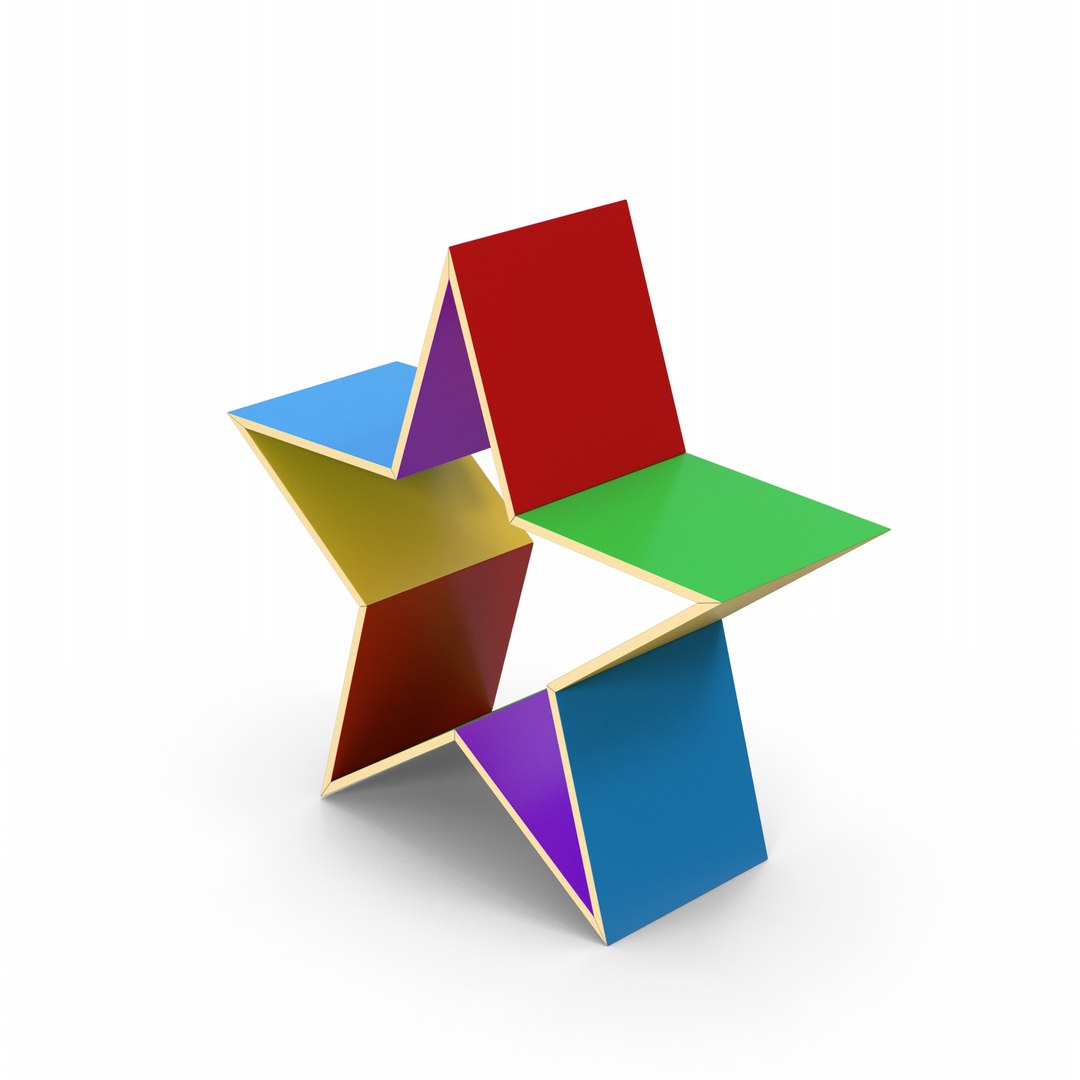 Coloured Star Shape Toy Model - TurboSquid 2284088