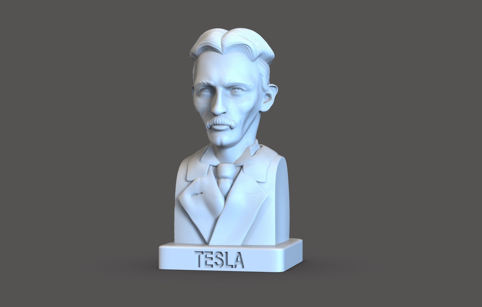 3D Model Nikola Tesla Bust - TurboSquid 2293533