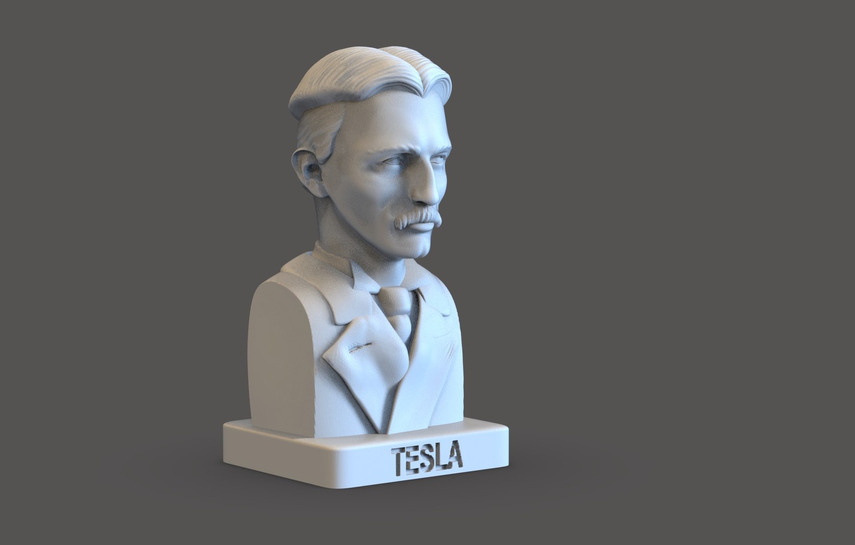 3D Model Nikola Tesla Bust - TurboSquid 2293533