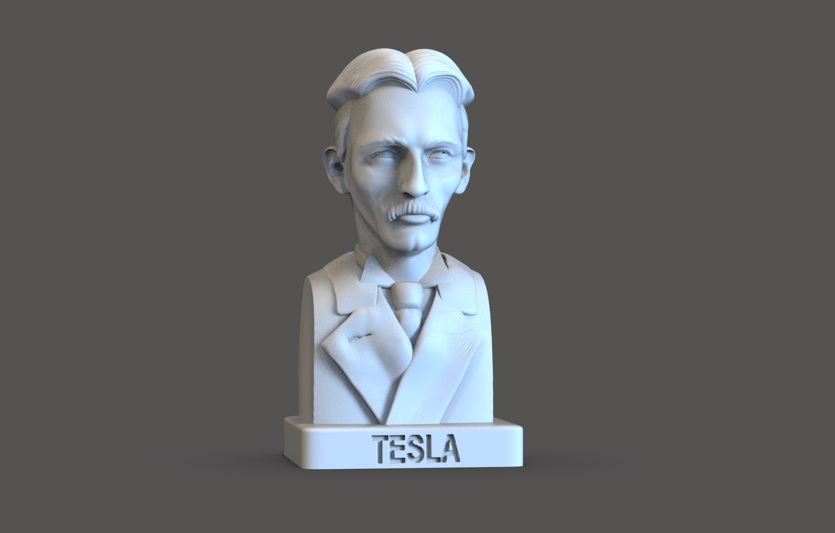 3D Model Nikola Tesla Bust - TurboSquid 2293533