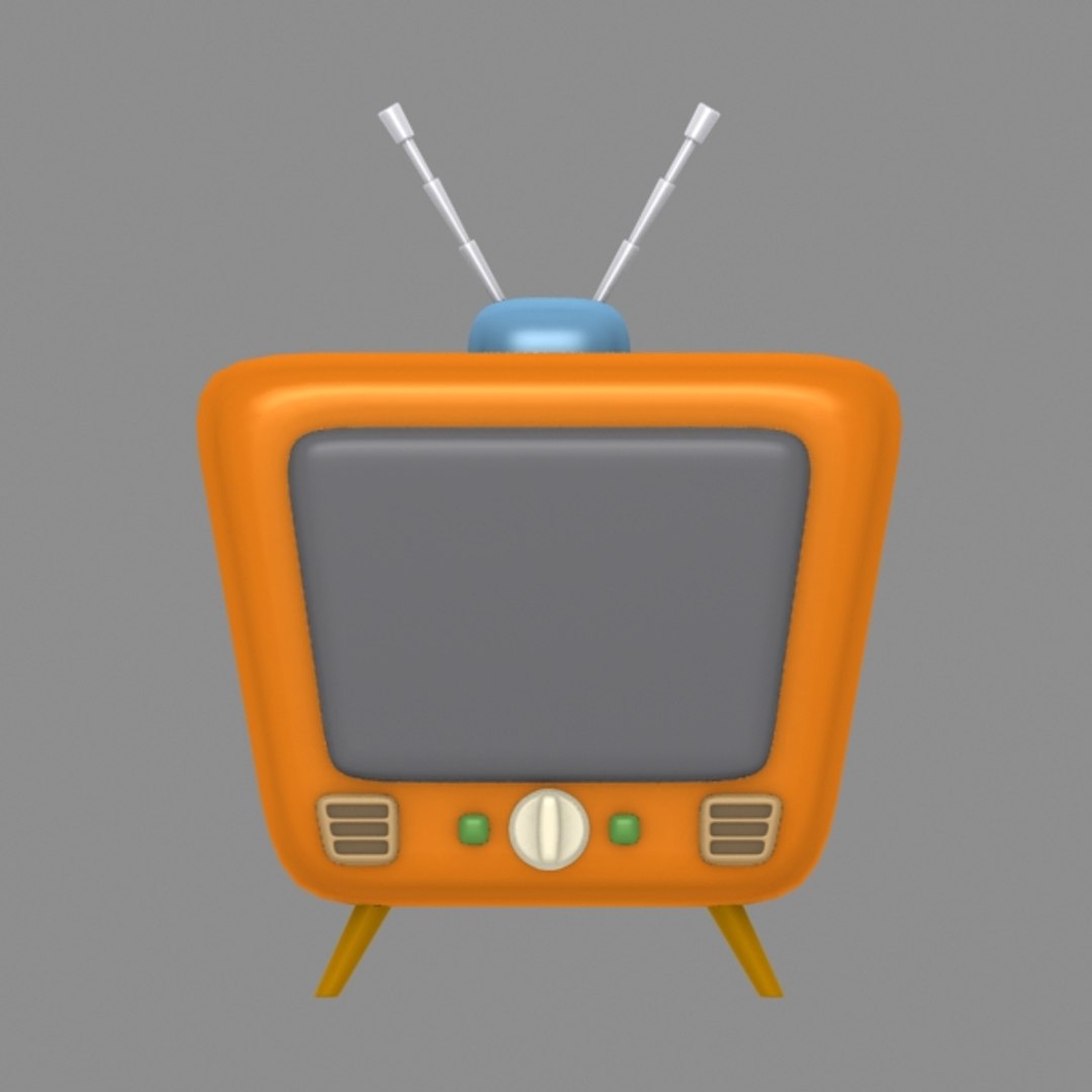 3d Model Cartoon Retro Tv
