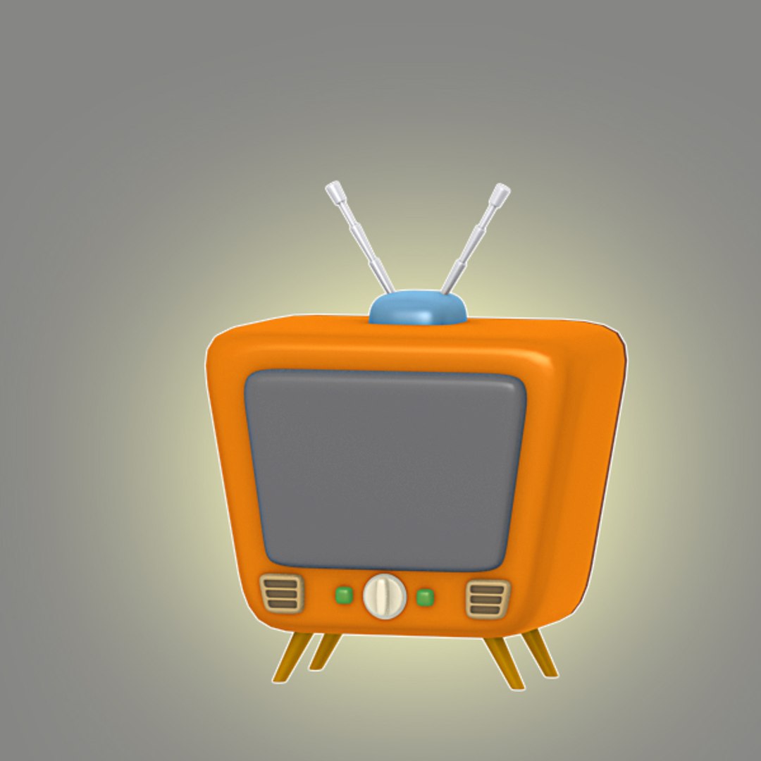 3d Model Cartoon Retro Tv