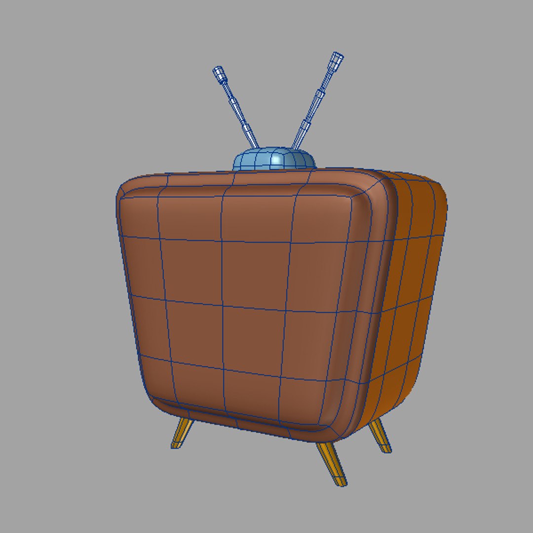 3d Model Cartoon Retro Tv