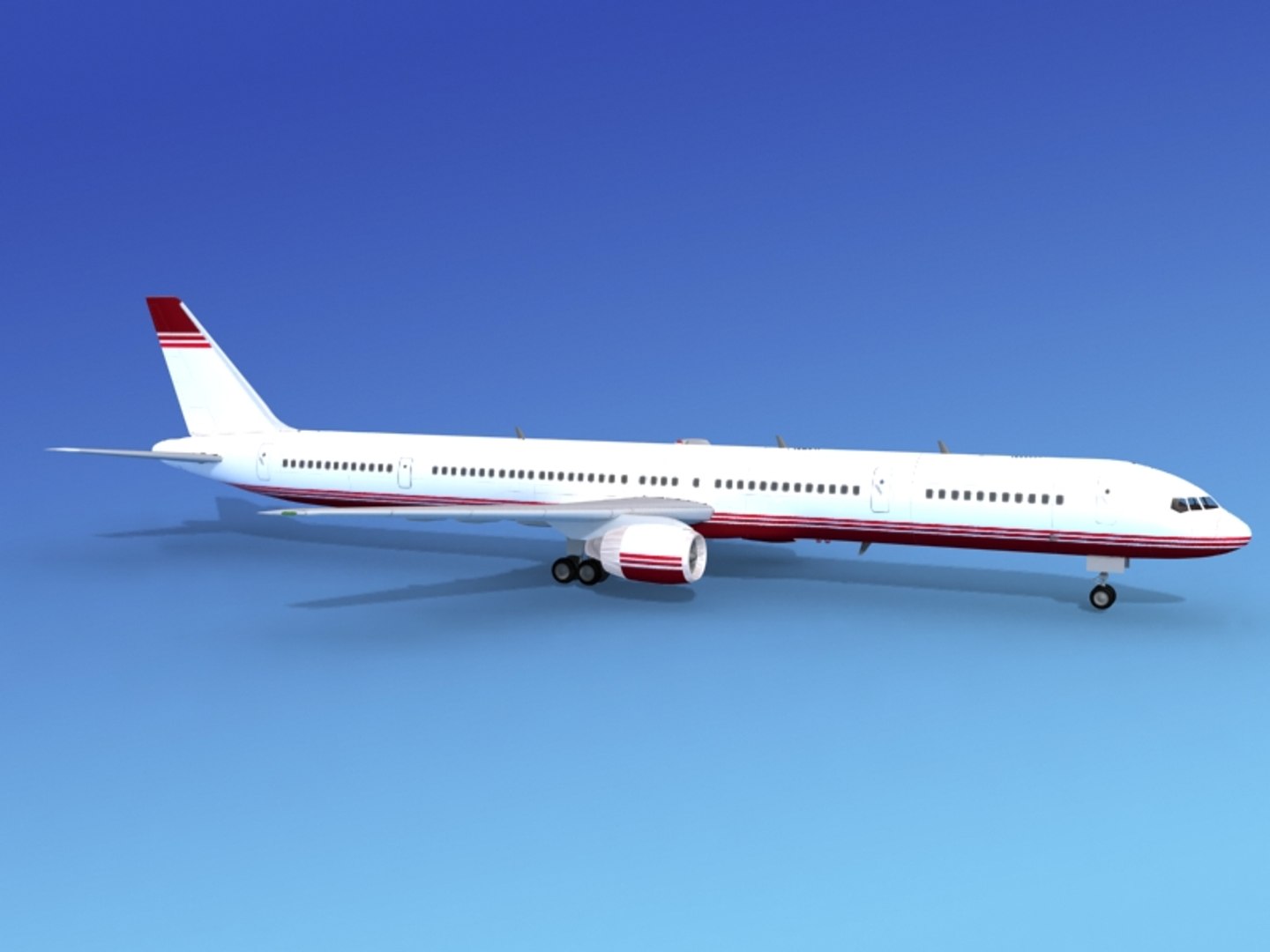 3d airline boeing 757 757-300 model