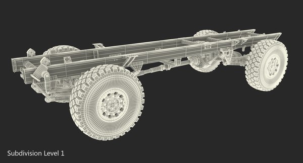 4x4 truck chassis 3D model - TurboSquid 1233165