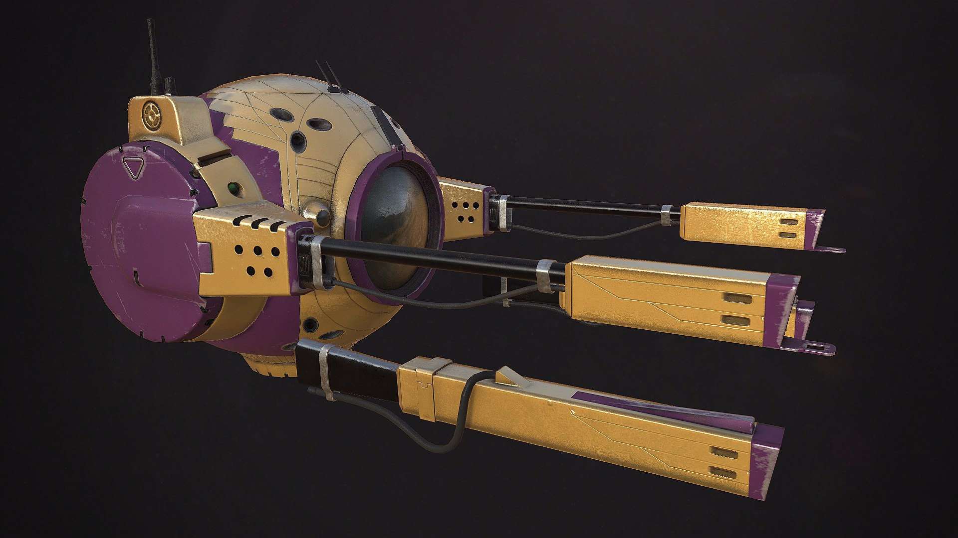 Flying Drone Turret 3D - TurboSquid 1444077