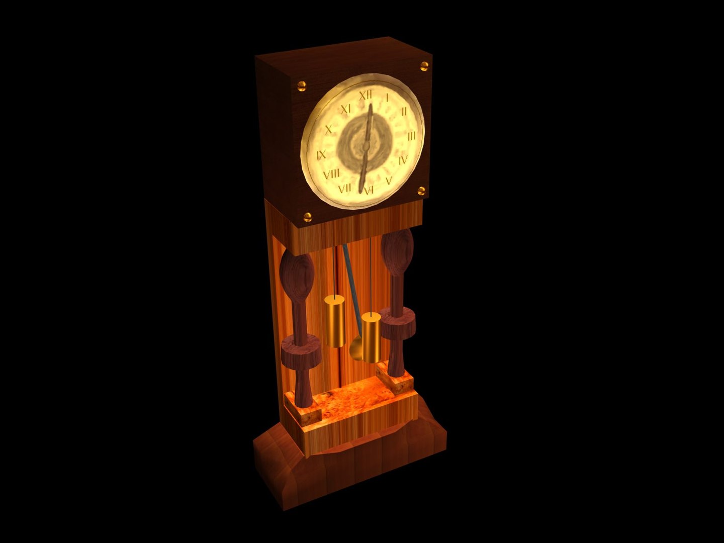 pendulum clock 3d max