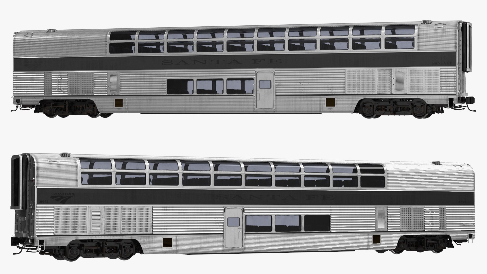 3D Double Decker Rail Car - TurboSquid 2155026