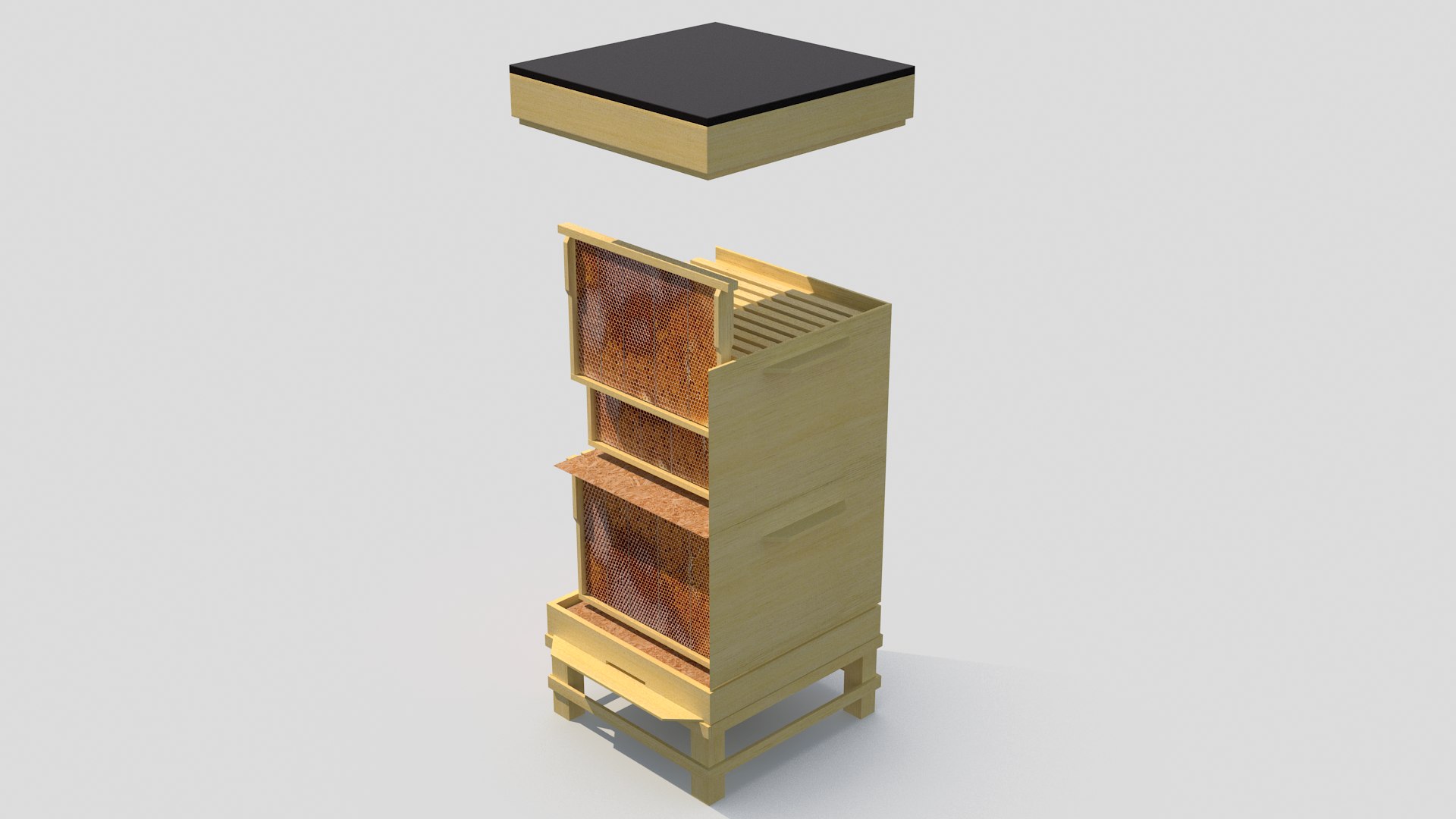 Extractor Bee Hive Model - TurboSquid 1645956