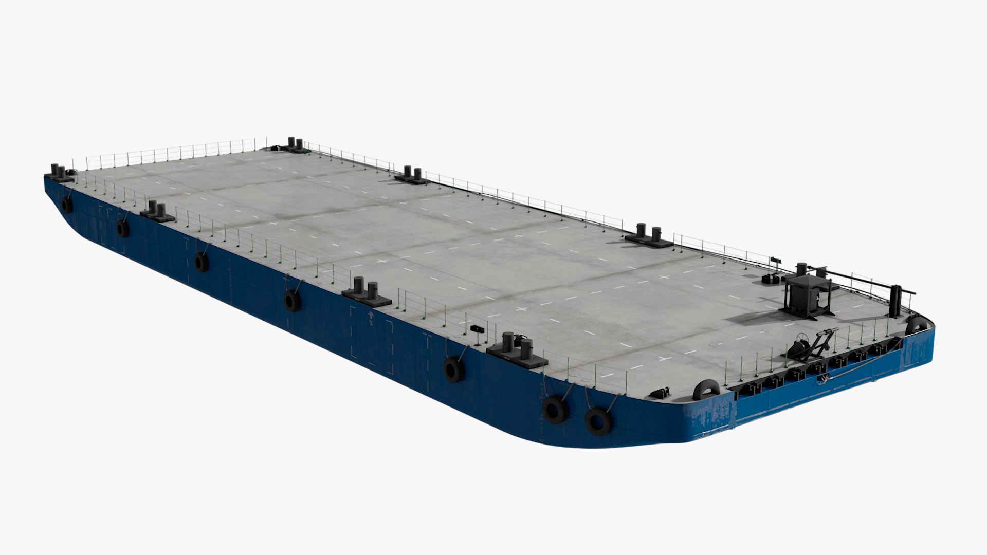 Transport Barge With Sand Load On Water 3D - TurboSquid 2373434