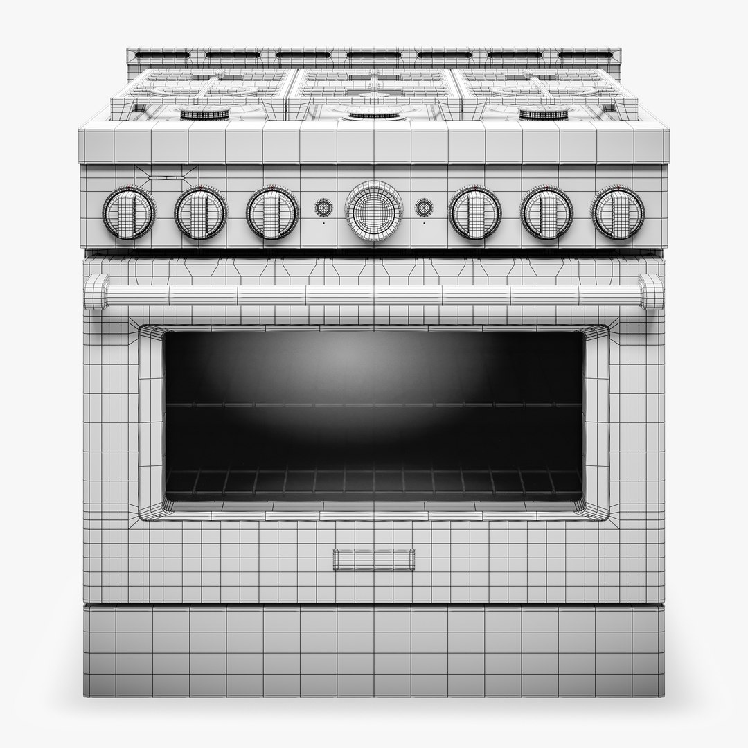 3D Model KitchenAid Gas Range - TurboSquid 1878323