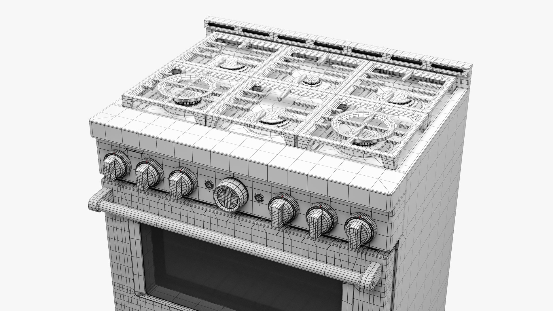 3D Model KitchenAid Gas Range - TurboSquid 1878323