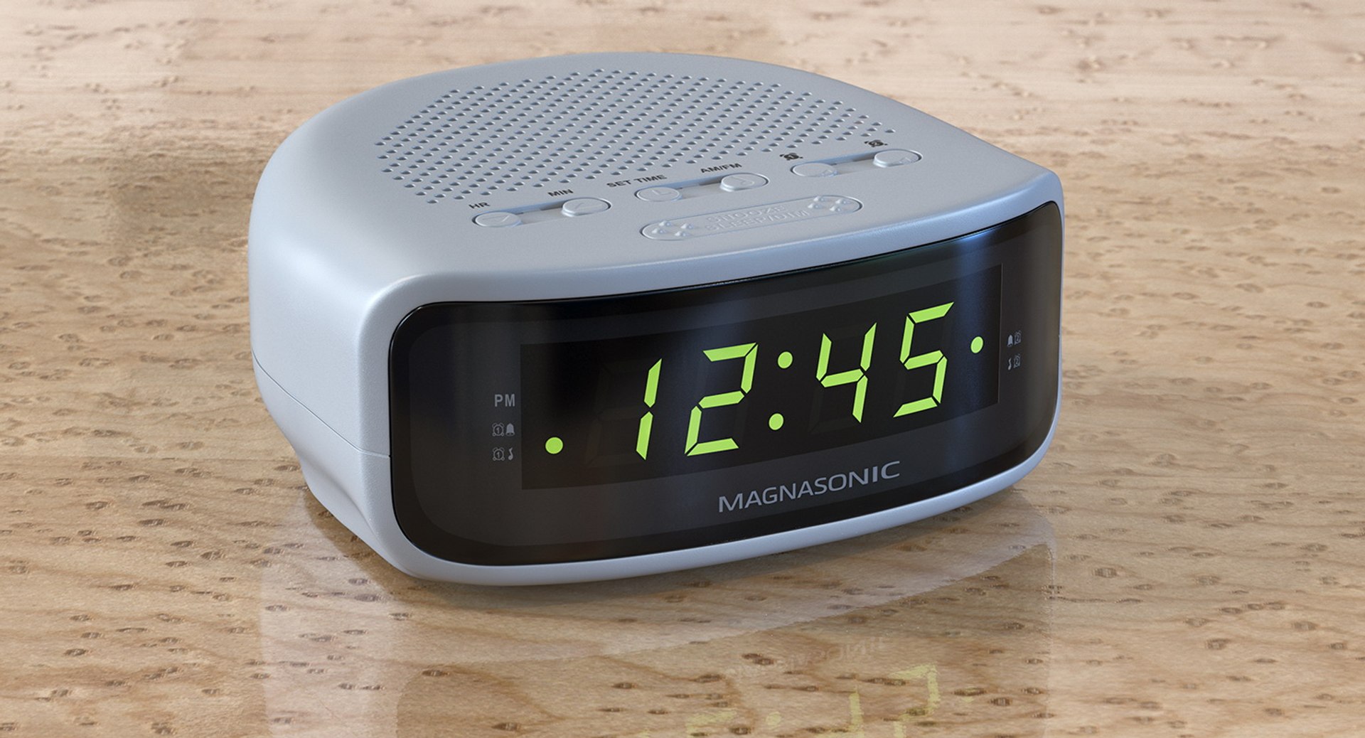 3D Magnasonic Digital Clock White - TurboSquid 1410191