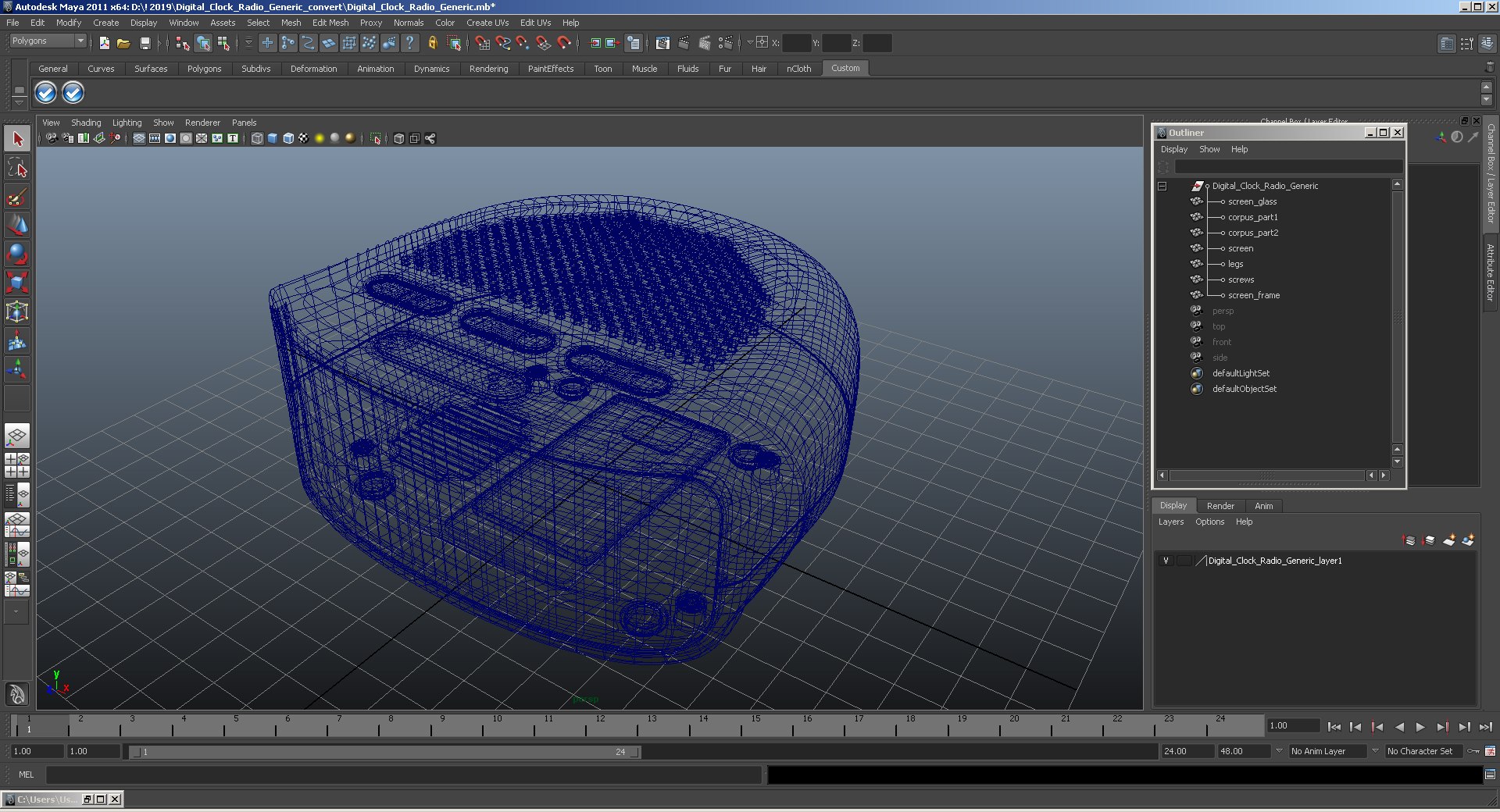 3D Magnasonic Digital Clock White - TurboSquid 1410191