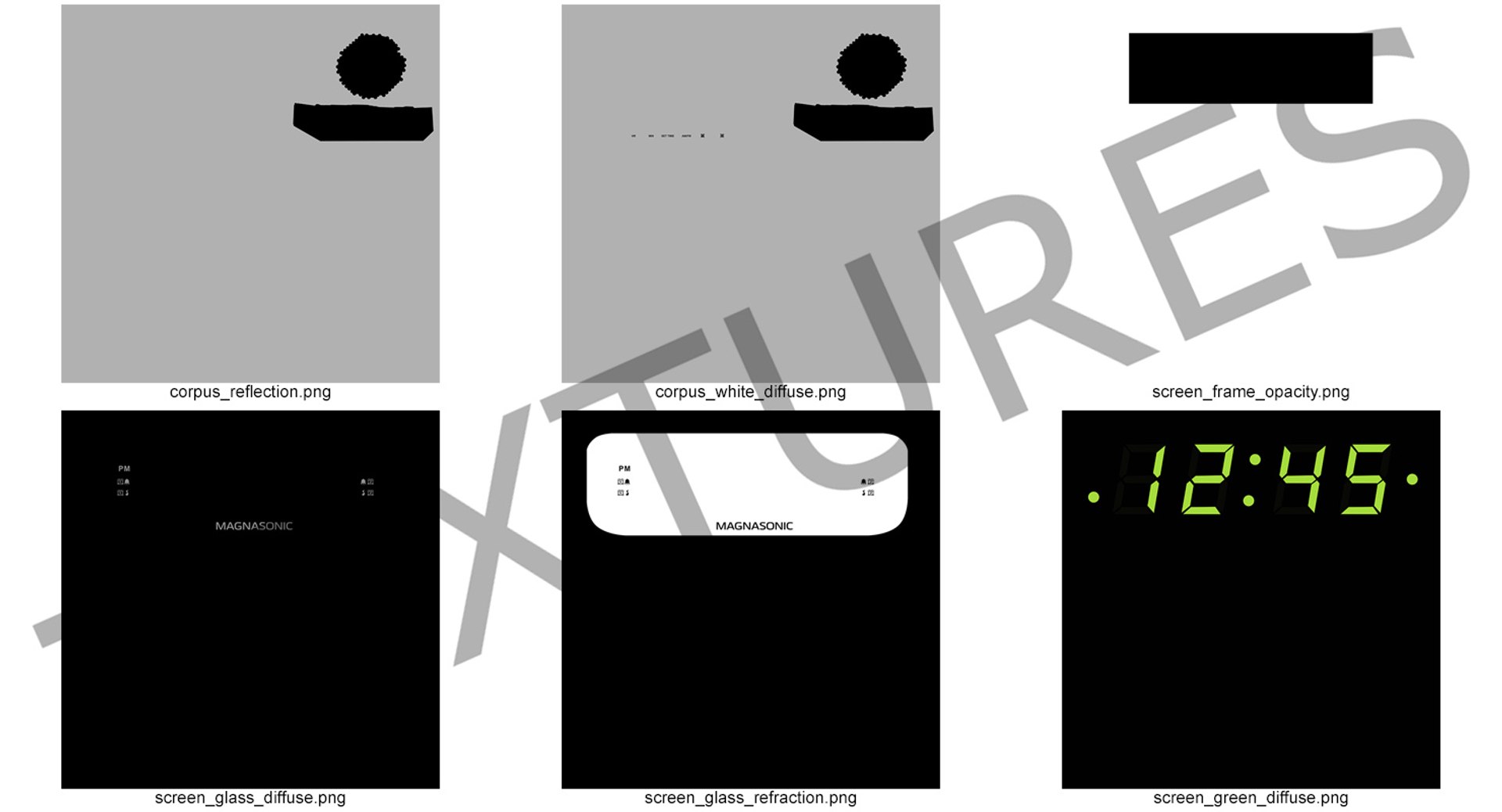 3D Magnasonic Digital Clock White - TurboSquid 1410191