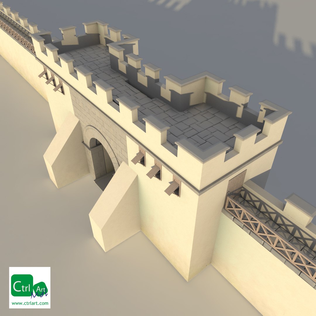 Obj Roman Gate Walls
