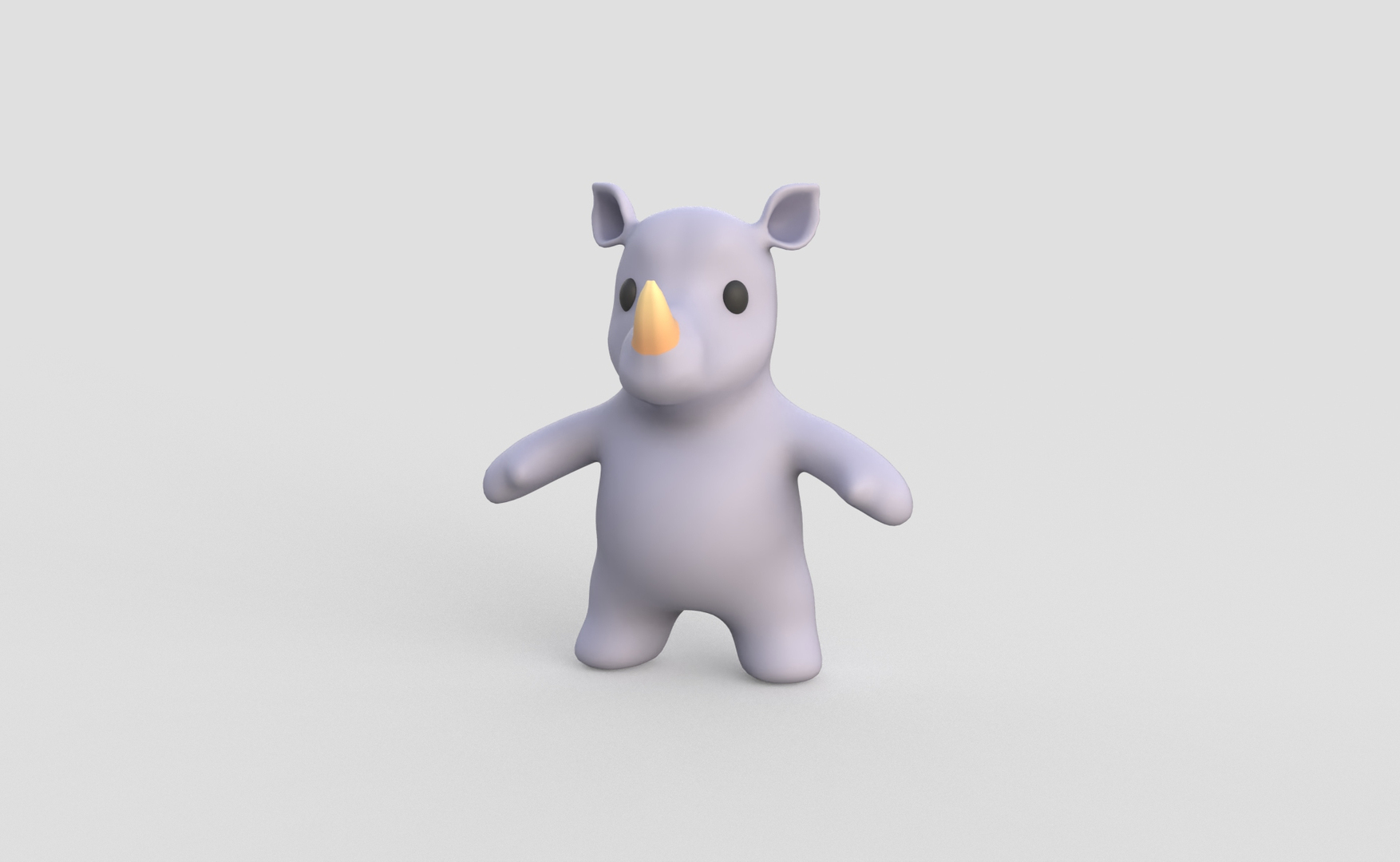 3D Little Animal Baby - Rhino Cute - Animated - TurboSquid 2282571