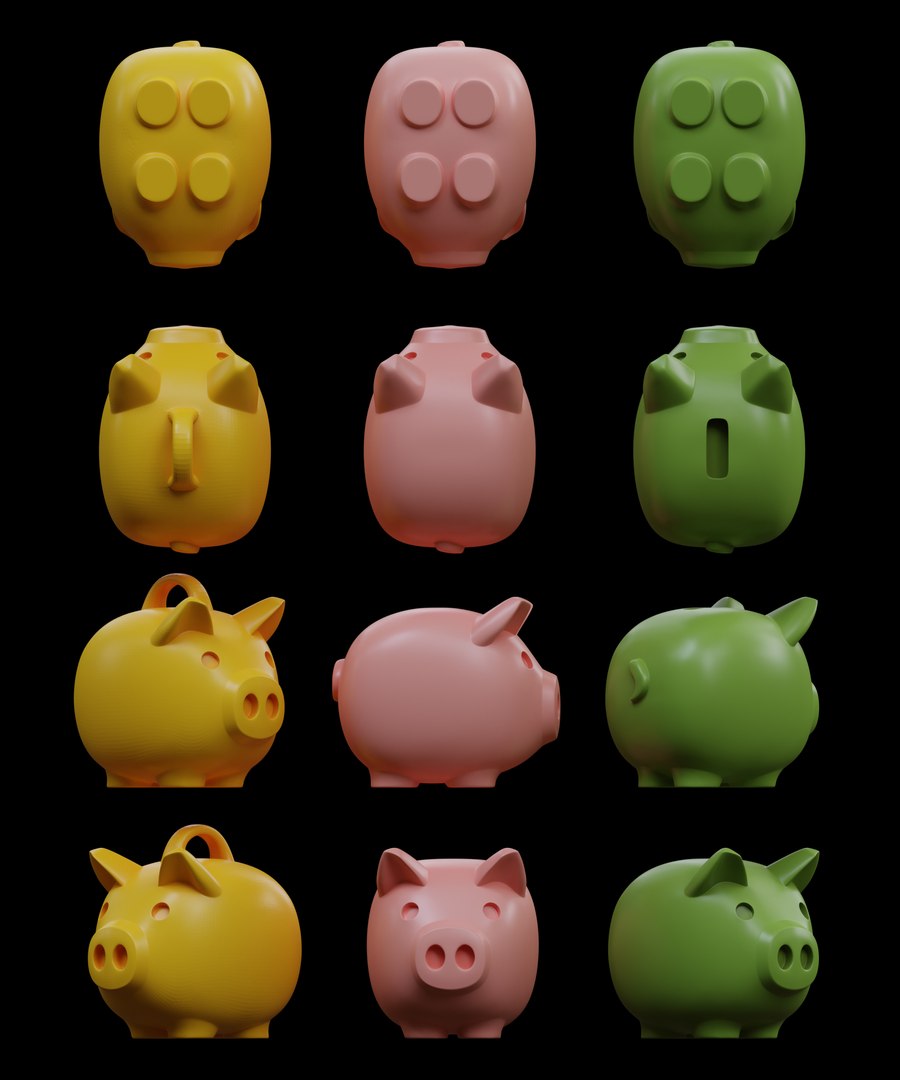 3D Piggy Pack - TurboSquid 2102846