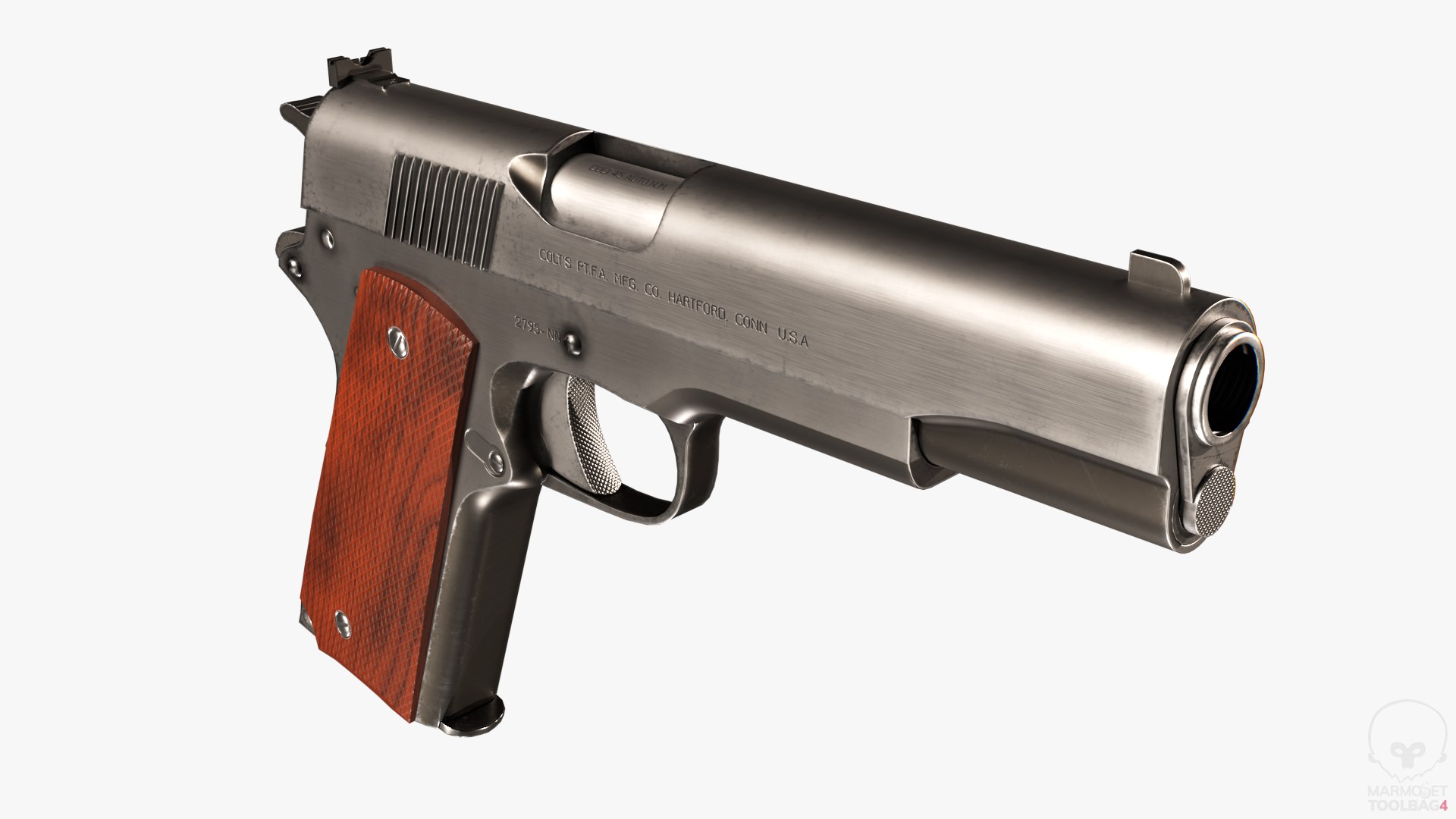 3D COLT 1911 45 Caliber Pistol - TurboSquid 2249636