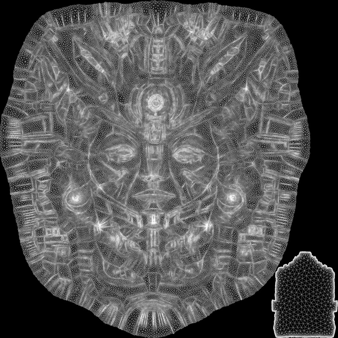 3D Cyber Aztec Mask 2 Model - TurboSquid 2182875