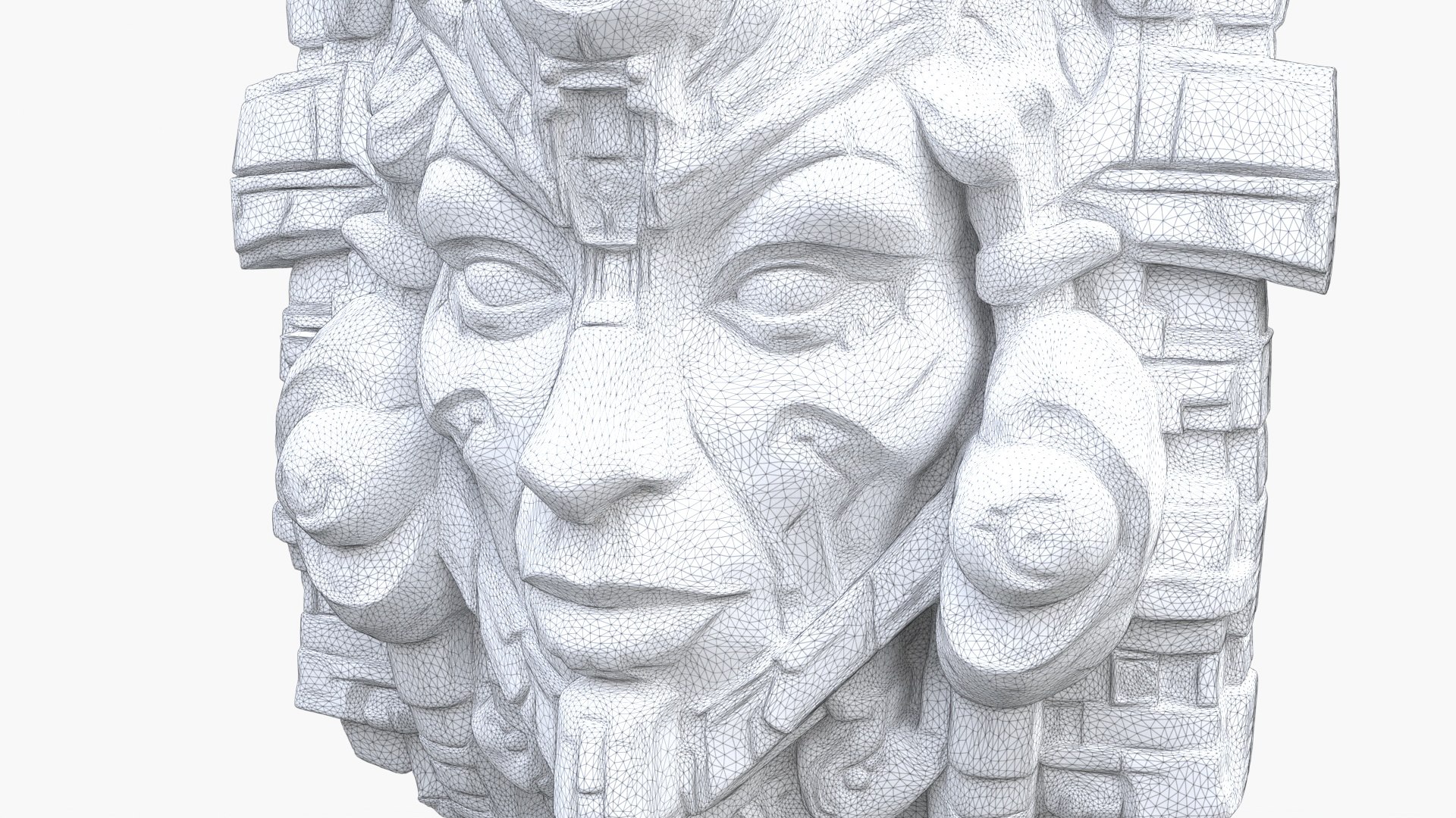 3D Cyber Aztec Mask 2 Model - TurboSquid 2182875