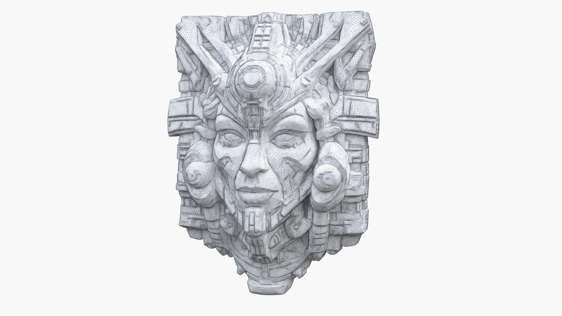3D Cyber Aztec Mask 2 Model - TurboSquid 2182875