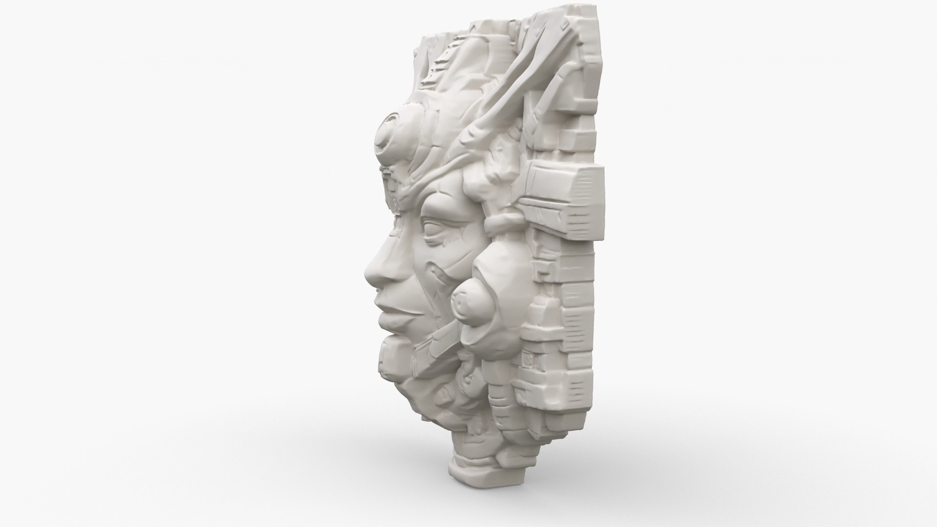 3D Cyber Aztec Mask 2 Model - TurboSquid 2182875