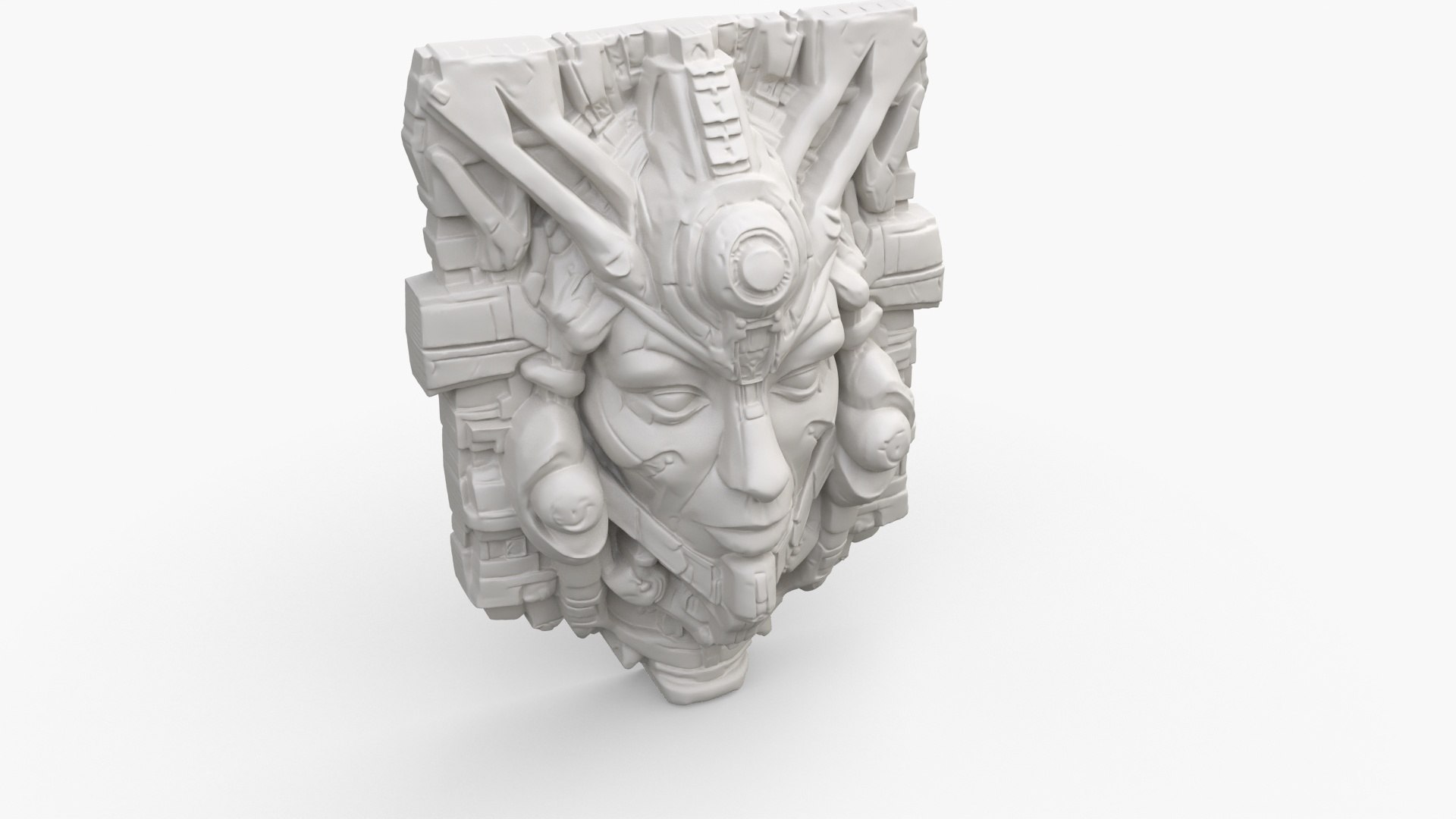 3D Cyber Aztec Mask 2 Model - TurboSquid 2182875