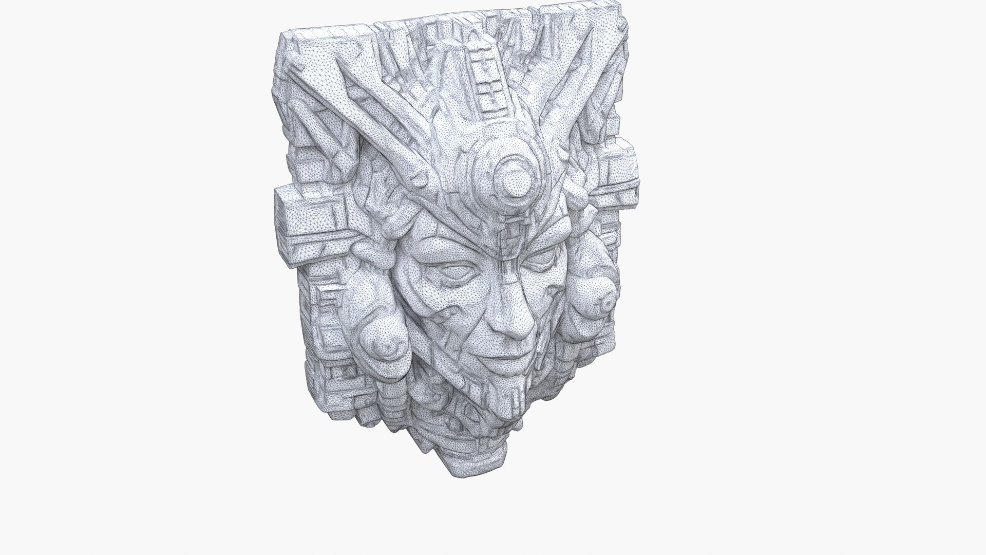 3D Cyber Aztec Mask 2 Model - TurboSquid 2182875