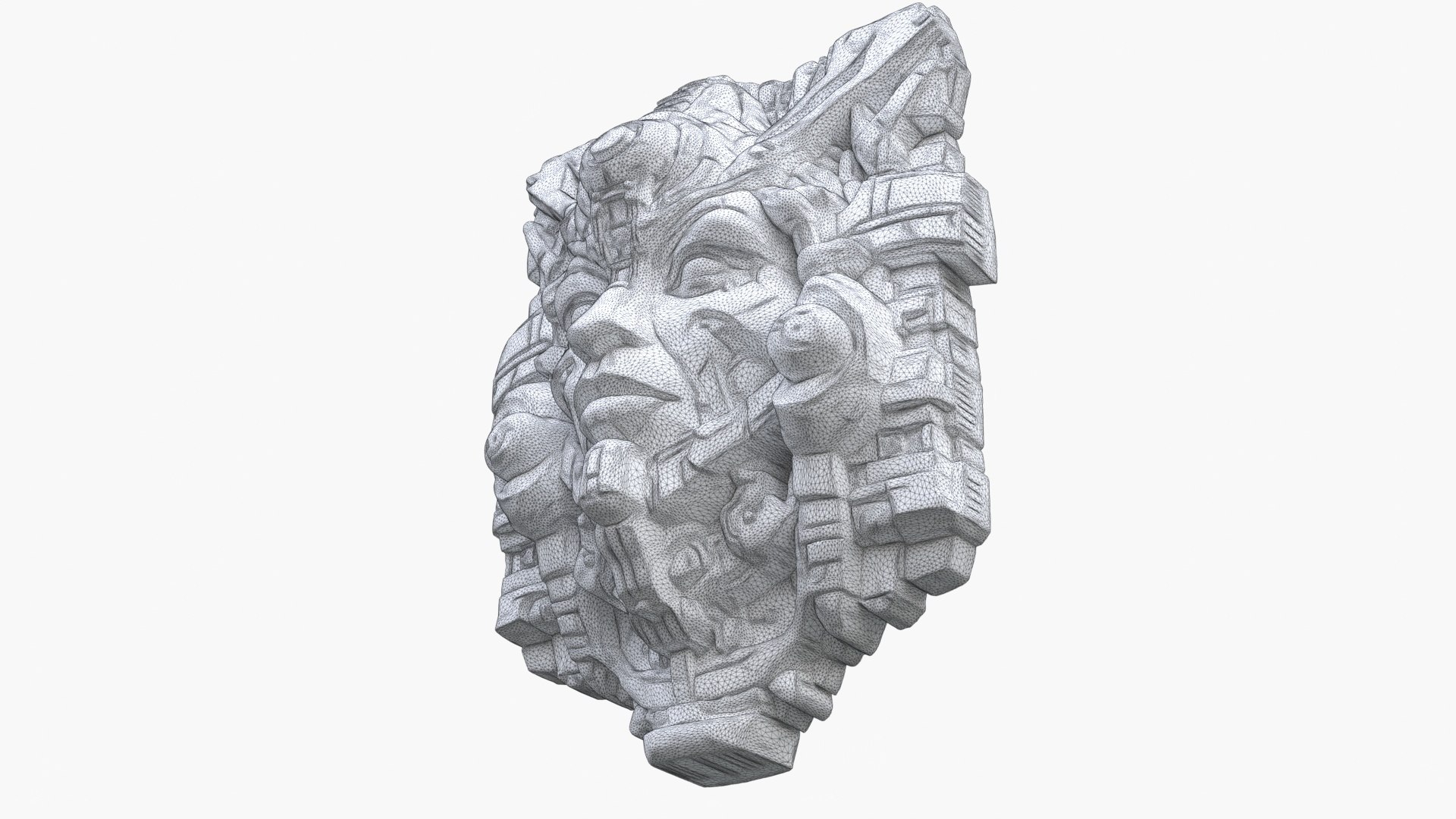 3D Cyber Aztec Mask 2 Model - TurboSquid 2182875