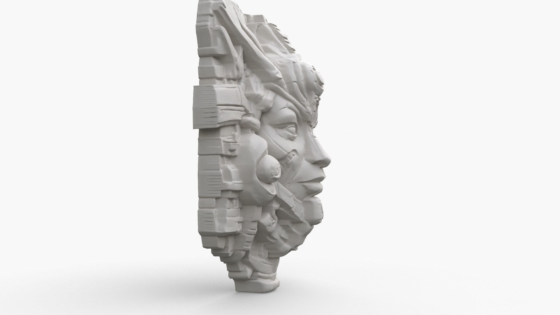 3D Cyber Aztec Mask 2 Model - TurboSquid 2182875